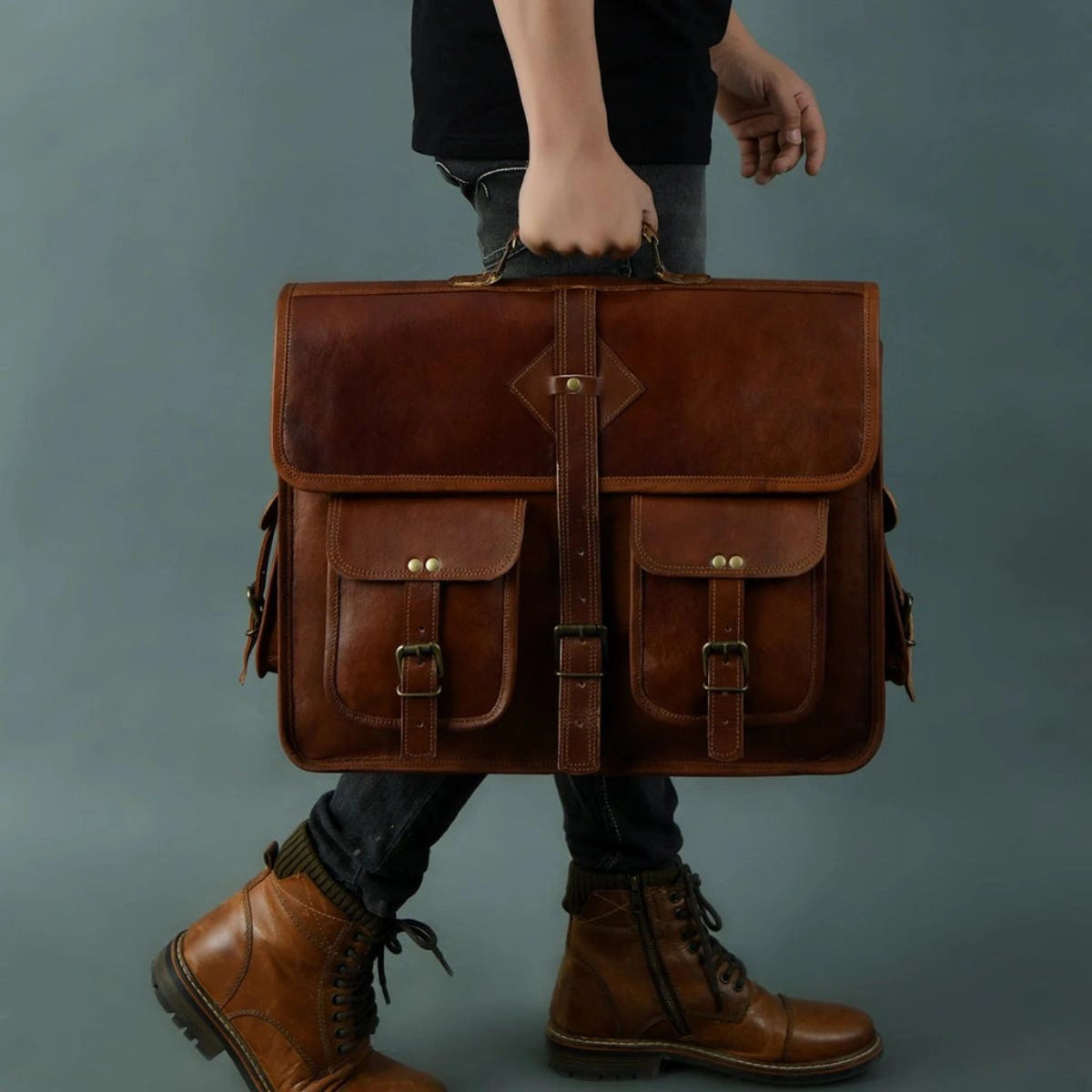 The Rutledge Executive Leather Briefcase + Free Leather Journal – Alive ...
